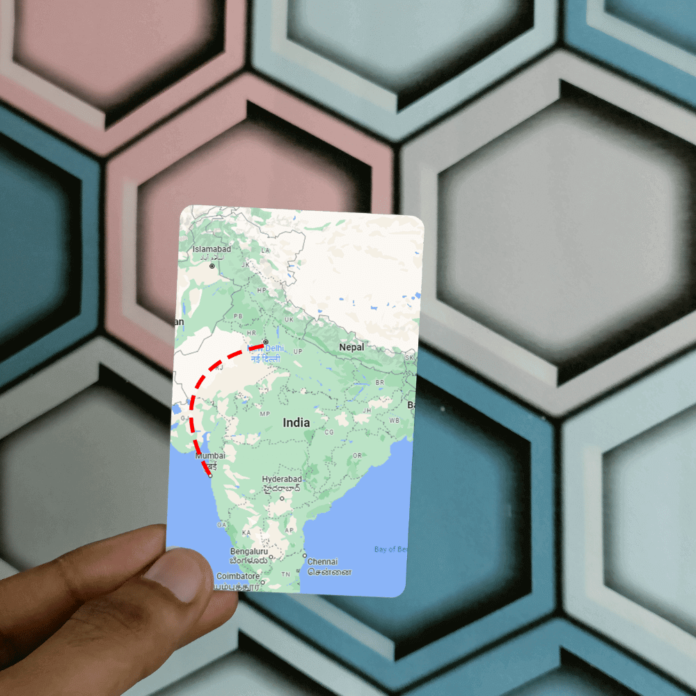 Customized Wallet Card With photo And Map For Long Distance Couple ...